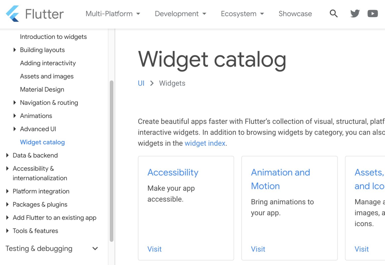 Flutterアプリ開発することになったら見たほうがよいページ2選 widget catalog と packages | ITミュージアム
